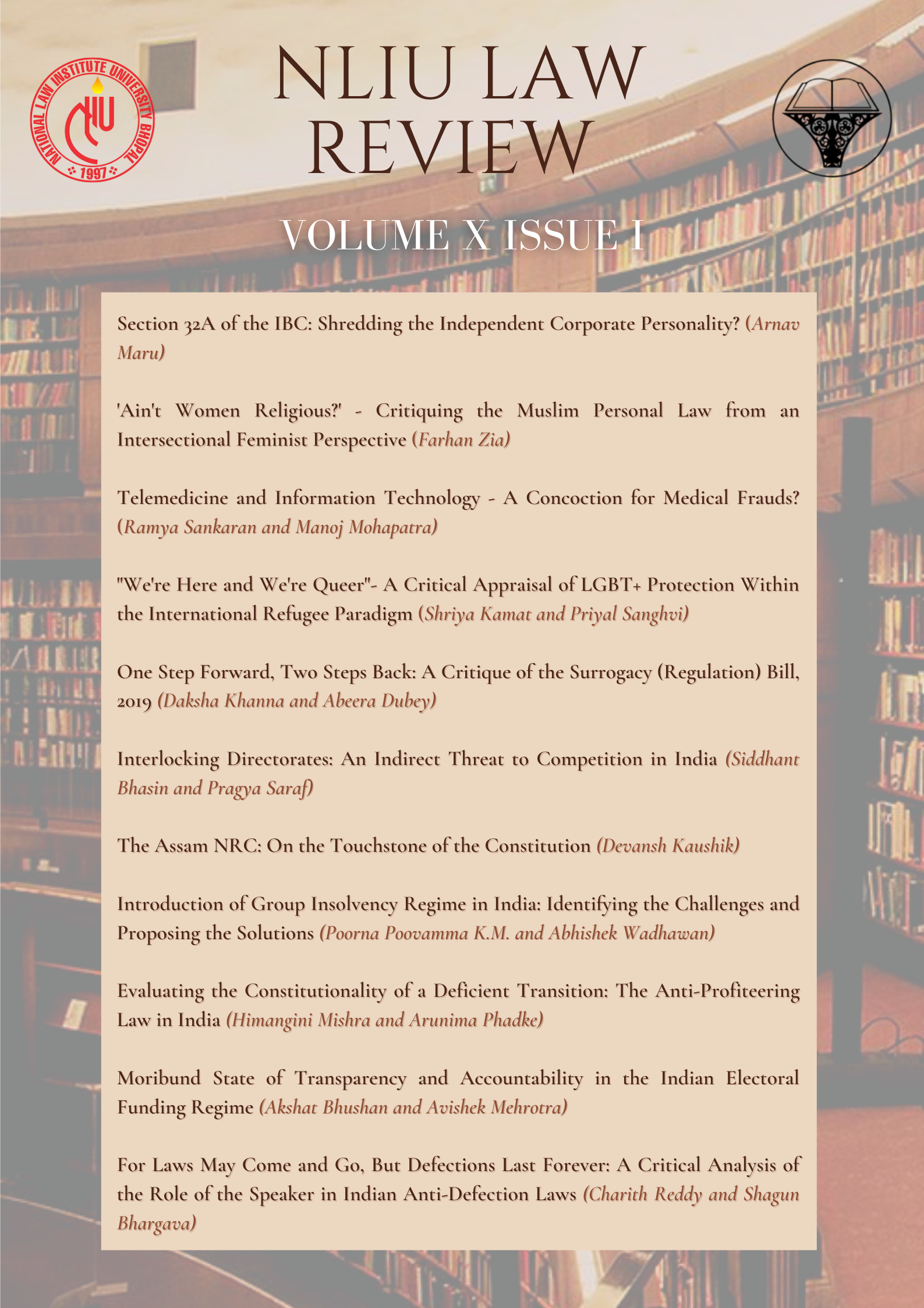 Welcome! - NLIU Law Review